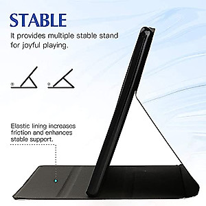 Pudazvi Case for Amazon Kindle Fire HD 10 & 10 Plus Tablet(Fit for 10.1" 13th/11th Generation 2023/2021 Release),Ultra Slim Multi-Angle Viewing Auto Wake/Sleep,Marble Purple