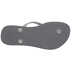 Havaianas Kid's Slim Flip Flop Sandal, Steel Grey, 3-4 M US Little Kid