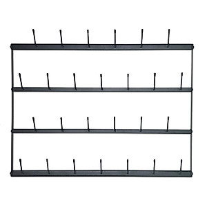 Claimed Corner Horizontal Wall Mug Rack - Large Wall Mounted Storage Display Organizer Rack for Coffee Mugs, Tea Cups, Mason Jars, and More. (34" x 23.5")