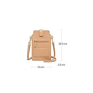 Taomicmic Touch Screen Cell Phone Purse for Women, Girls, Travel Mobile Phone Crossbody Shoulder Bag, PU Leather (Black)