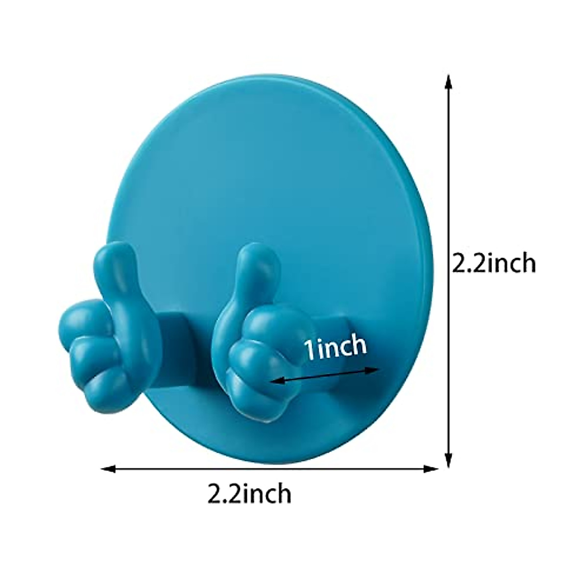 ASWANKA Utility Wall Hooks, Plug Storage Hooks, Damage Free Adhesive Wall Hooks for Hanging, Wall Hangers Without Nails for Hanging in Living Spaces, Kitchen, Bathroom, 6pcs Mixed