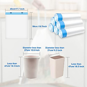 4 Gallon Trash Bags 100 Counts, Drawstring Small Trash Bags for Bathroom,Kitchen, Small Garbage Bags for Car Trash Can, Office Waste Bin Liners