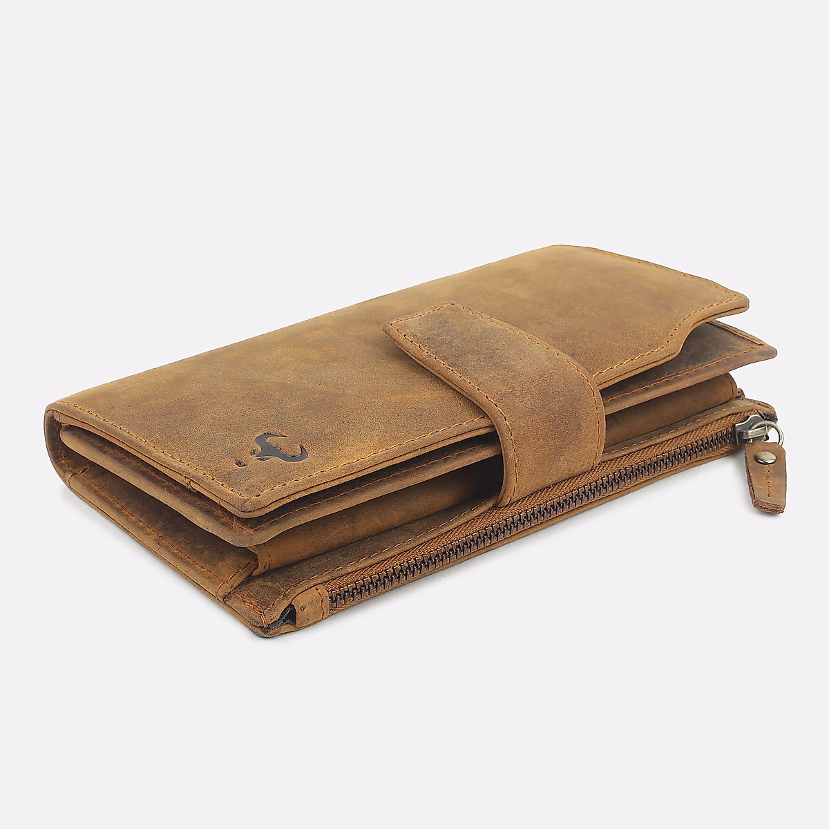 ALPHAHIDE Large Capacity Soft Genuine Leather Clutch for Women - RFID Blocking Ladies Wallet - Ladies Purse with Mobile Pouch - Multi Card Organizer with Coin Pocket - Gift Boxed