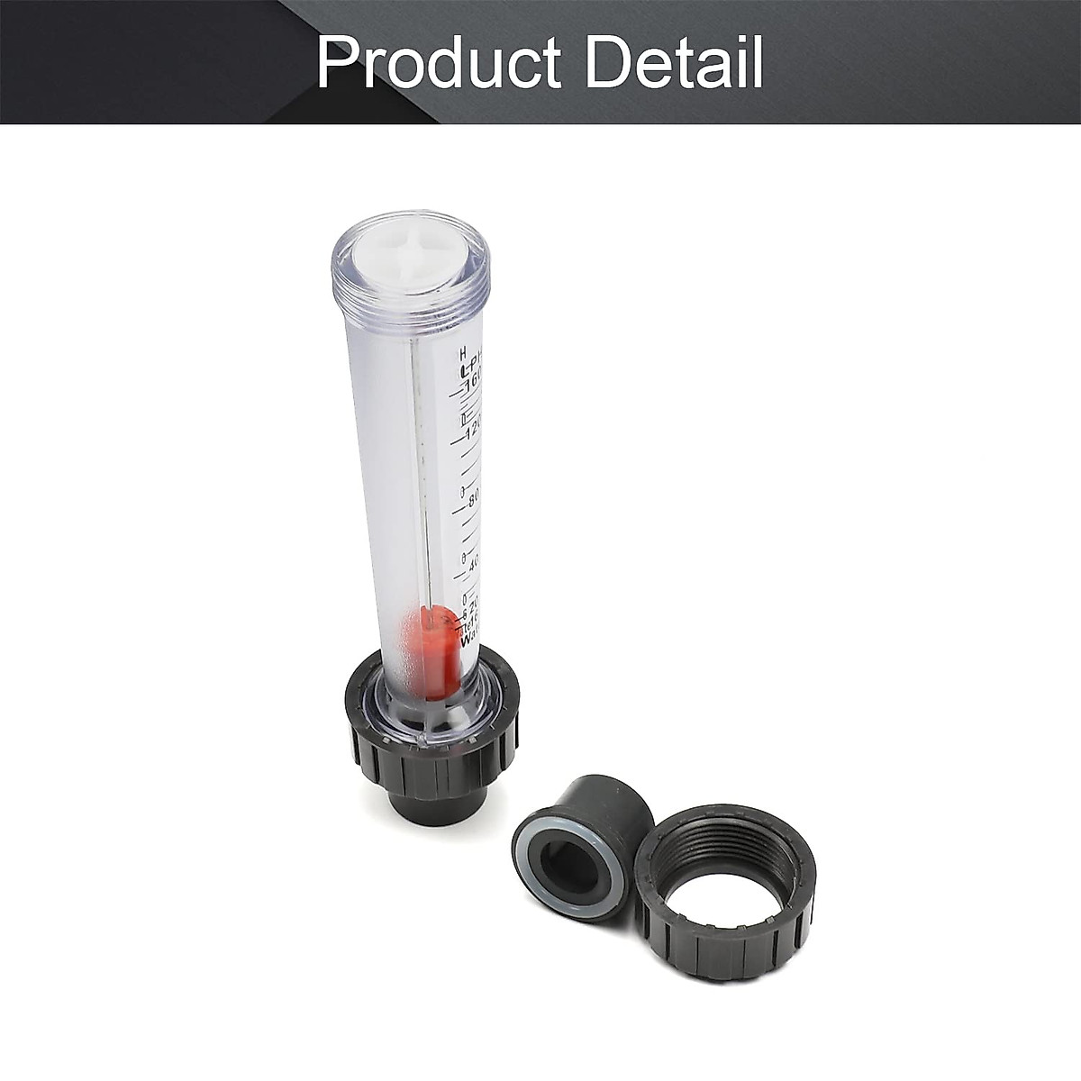 Othmro 0.2-2GPM Organic Glass Panel Type Water Flow Meter LZT-15G (LZS-15D DN15)