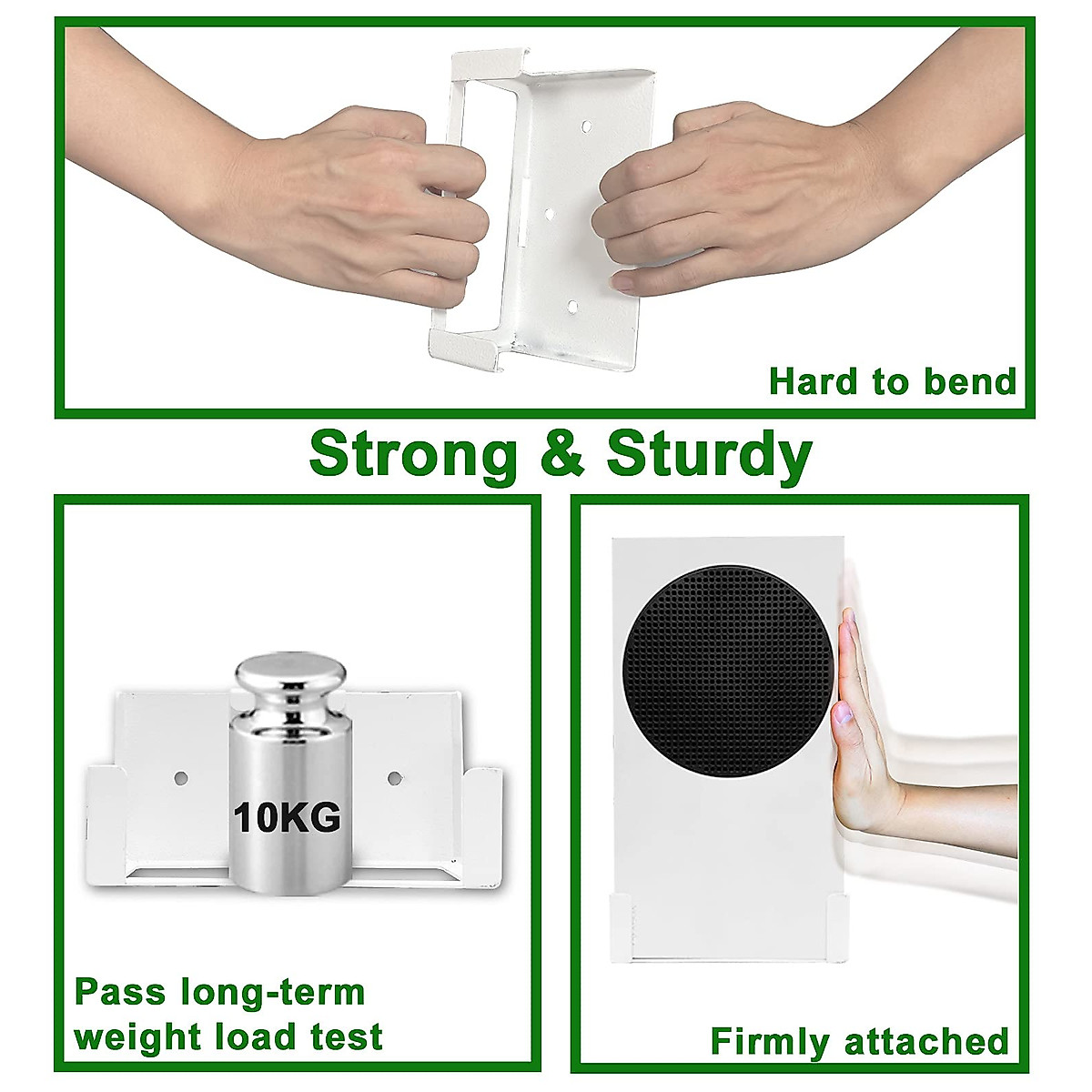 Wall Mount for Xbox Series S (Mount The Console & Accessories on Wall Near or Behind TV Left/Right), Wall Shelf Bracket Kit for XSS System