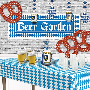 Beistle 15" 6 Piece Inflatable Bavarian Pretzels for German Theme Oktoberfest Party Decorations, 15.5" x 14.5", Brown/White