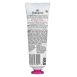 Jergens Cloud Creme Hand Cream for Dry Hands, Lotion with Hyaluronic Complex, Non-Greasy Moisturizer & Breathable Light Formula, 3 oz