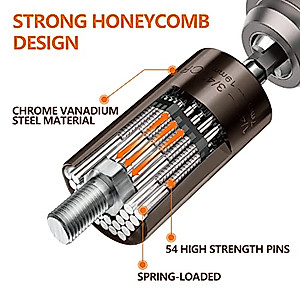 Universal Socket Tool Men Gifts - Sockets Set Super Grip with Adapter Drill Christmas Stocking Stuffers Birthday Gifts for Dad Husband Women Him Father Boyfriend Cool Gadgets Handy Stuff (7-19mm)