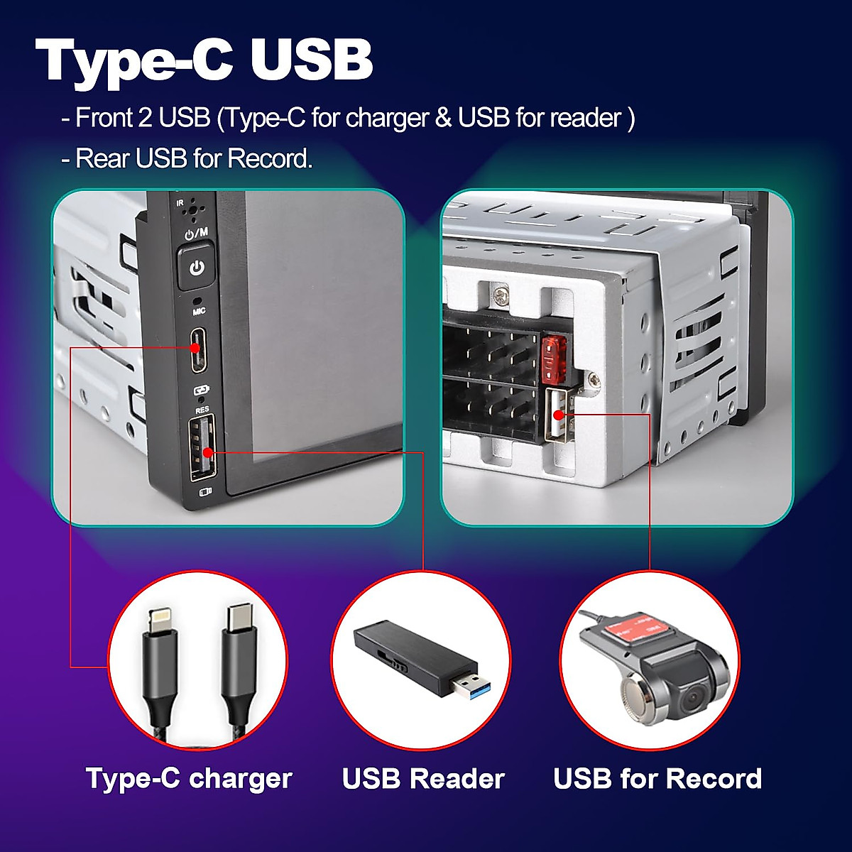 [Wireless] Alondy Single Din Car Stereo,Compatible with Wireless Apple CarPlay Android Auto,Type-C USB,6.9" Touchscreen,Mirror Link,Backup Camera,Bluetooth Voice Control DSP AM/FM Radio