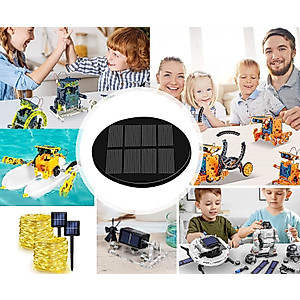 5Pcs Mini Solar Panels for Solar Power, 4V 130mA Mini Solar Panel Kit DIY Electric Toy Photovoltaic Cells Solar Epoxy Cell Charger Diameter 2.87"(73mm)