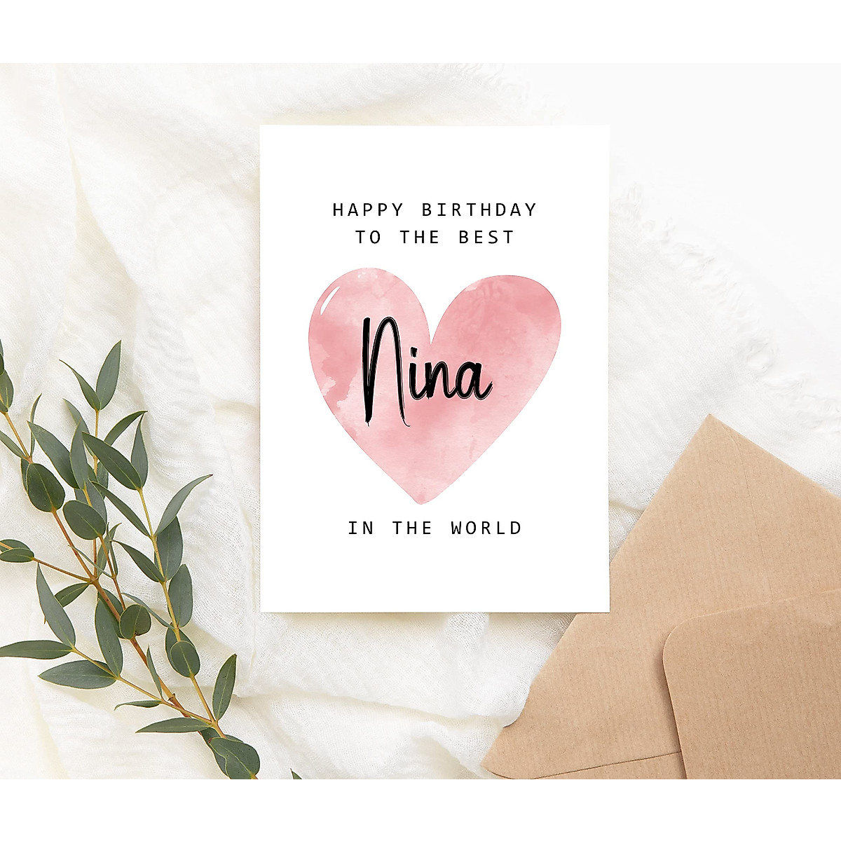 Happy Birthday To The Best Nina In The World Card - Nina Birthday Card - Nina Card - Mother's Day Gift - Happy Birthday Card Happy Birthday Mom