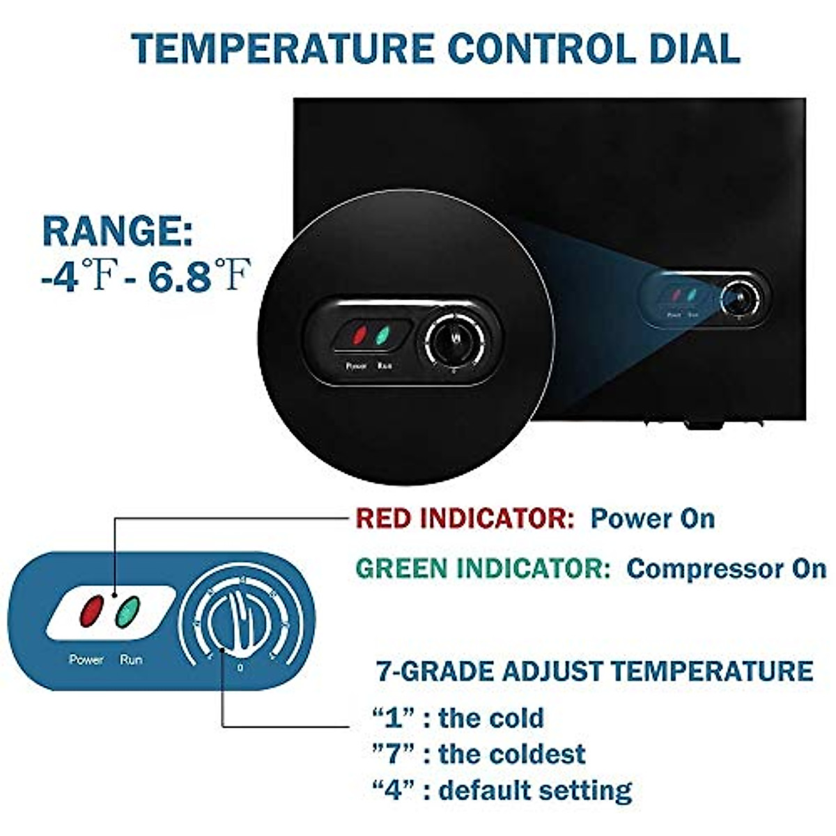 COOLHOME 3.5 Cubic Feet Chest Freezer with Removable Basket, from 6.8℉ to -4℉ Free Standing Compact Fridge Freezer for Home/Kitchen/Office/Bar (BLACK, 3.5 cubic feet)