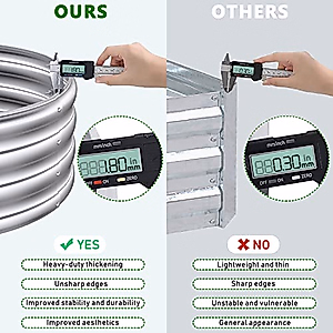 FRIZIONE 8x4x2FT Galvanized Metal Raised Garden Bed for Vegetables, Outdoor Garden Raised Planter Box, Backyard Patio Planter Raised Beds for Flowers, Herbs, Fruits