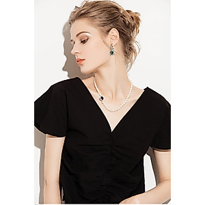 TOPGRILLZ May Birthstone Earrings 14K Gold Plated Iced Big Cushion Cubic Zirconia Drop Dangle Earrings for Women Fashion Jewelry Gift (Gold)