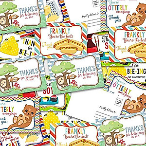 Funny Puns Gratitude & Appreciation Themed Thank You Blank Postcards To Send To Friends, Family, Customers, 4"x6" Fill In Notecards (6 different designs) by AmandaCreation (30)