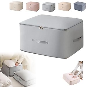 2024 Upgrade Ultra Space Saving Self Compression Organizer, Space Saving Self Compression Organizer for Comforters Compression Duvet Storage Bag Large Capacity Organizer Bag for Comforters