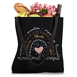 Cute Rainbow Recreational Therapist Tote Bag