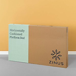 ZINUS Kiernan Upholstered Platform Bed Frame / Mattress Foundation / Wood Slat Support / No Box Spring Needed / Easy Assembly, Full