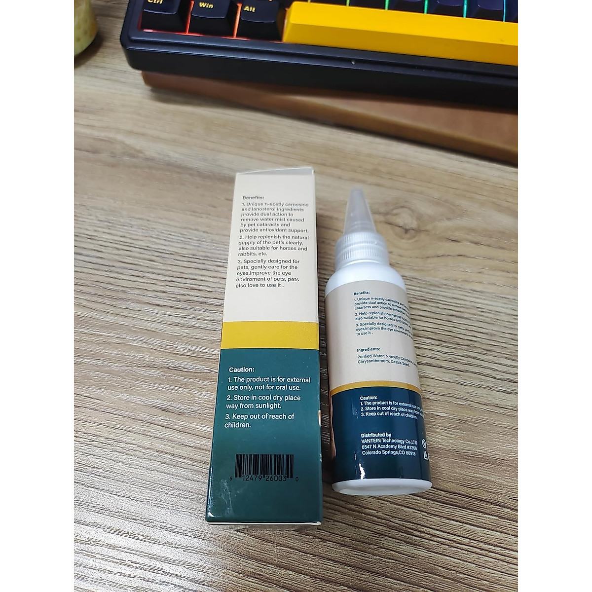 Dog Eye Drops, Natural Eye Wash Eye Rinse for Dogs Relief Dry Eyes/Pink Eye & Tear Stains, Soothe Eye Allergies Problems