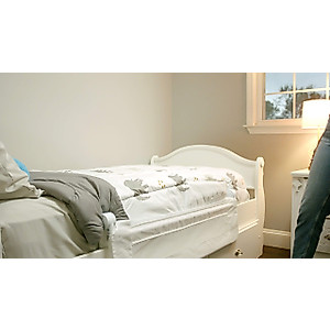 Dreambaby Dallas Bed Rail Guard - Toddlers Bed Rails - with Safety Anchors - Fits Up to Queen Size Mattress - Measures 43.25" Wide & 19.5" Tall - Model L7745,White