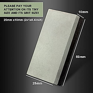 CBRIGHT 1PC Small Sharpening Stone Dual Sided 400#/800# Combination Pocket-sized Whetstone, Rough Grinding Silicon Carbide/Boron Carbide Stone(1.97x0.98x0.39inch)