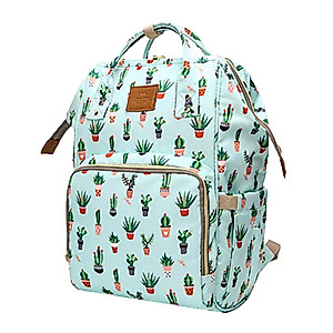Large Capacity Baby Diaper Bag Backpack Waterproof Travel Nappy Diaper Bags Cute for Girls Boys (Potted Plants)