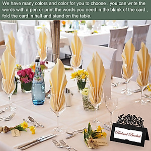 YOKIVE Place Cards for Table Setting, 50Pcs Name Cards Wedding Place Cards Table Place Cards Hollow Lace Blank Card for Wedding Reception Dinner Party, Black