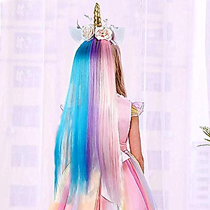 Lorfancy Unicorn Headband for Girls Unicorn Costume Birthday Halloween Party Unicorn Party Supplies Favors(Headband)