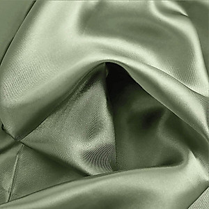 Efavormart 54" Wide x 10 Yards Satin Wedding Banquet Restaurant Wholesale Fabric Bridal Bolt for Party Events Decor - Eucalyptus Sage Green
