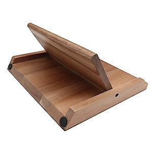 Kitory Foldable Knife Stand Magnetic Knife Block Acacia Wood Knife Storage Board Kitchen Knives Holder Wooden Cutlery Display Stand Storage Rack, 2024 Gifts For Women and Men