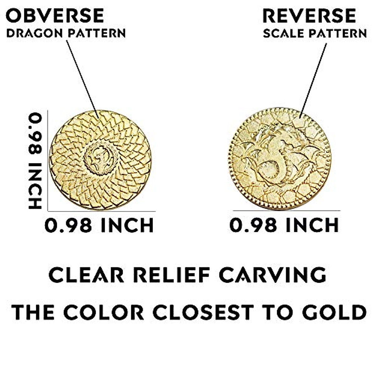 50 DND Coins Fantasy Coins & Leather Bag Metal Tokens Game Coins for Board Games Table RPG Board Game Accessories Golden Suit for Dungeons & Dragons Medieval Game Retro DND Props