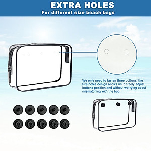 SYTRANREIN 8 Packs Bogg Bag Accessories Set, Clear Inserts Pouch, Hooks & Flower Charm Compatible with Various Bogg Bag Beach Tote Bag,Travel Makeup Clean Toiletry Brush Organizer Cosmetic Storage