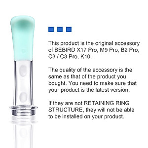 Ear Cleaner Replacement Tips Silicone Ear Spoons Tips Ear Retaining Ring Structure Removal Endoscope Tool Compatible with X17 Pro M9 Pro A2 B2 Pro C3/C3 Pro K10 (8 Pieces)