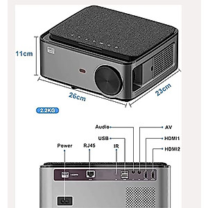 TOEWOE Mini Projector, Portable Video Projector, 50000 Hours Multimedia Home Movie Projector, Compatible with Full HD 1080P HDMI, USB, AV, Laptop, Smartphone