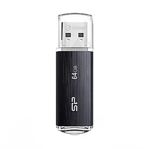 SP Silicon Power 64GB USB 3.1 & USB3.0 Hairline Finish Blaze B02 SP064GBUF3B02V1K