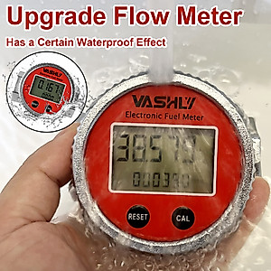 Vashly Turbine Flow Meter 3/4" inch with Digital LCD Display for Measure Diesel Kerosene Gasoline