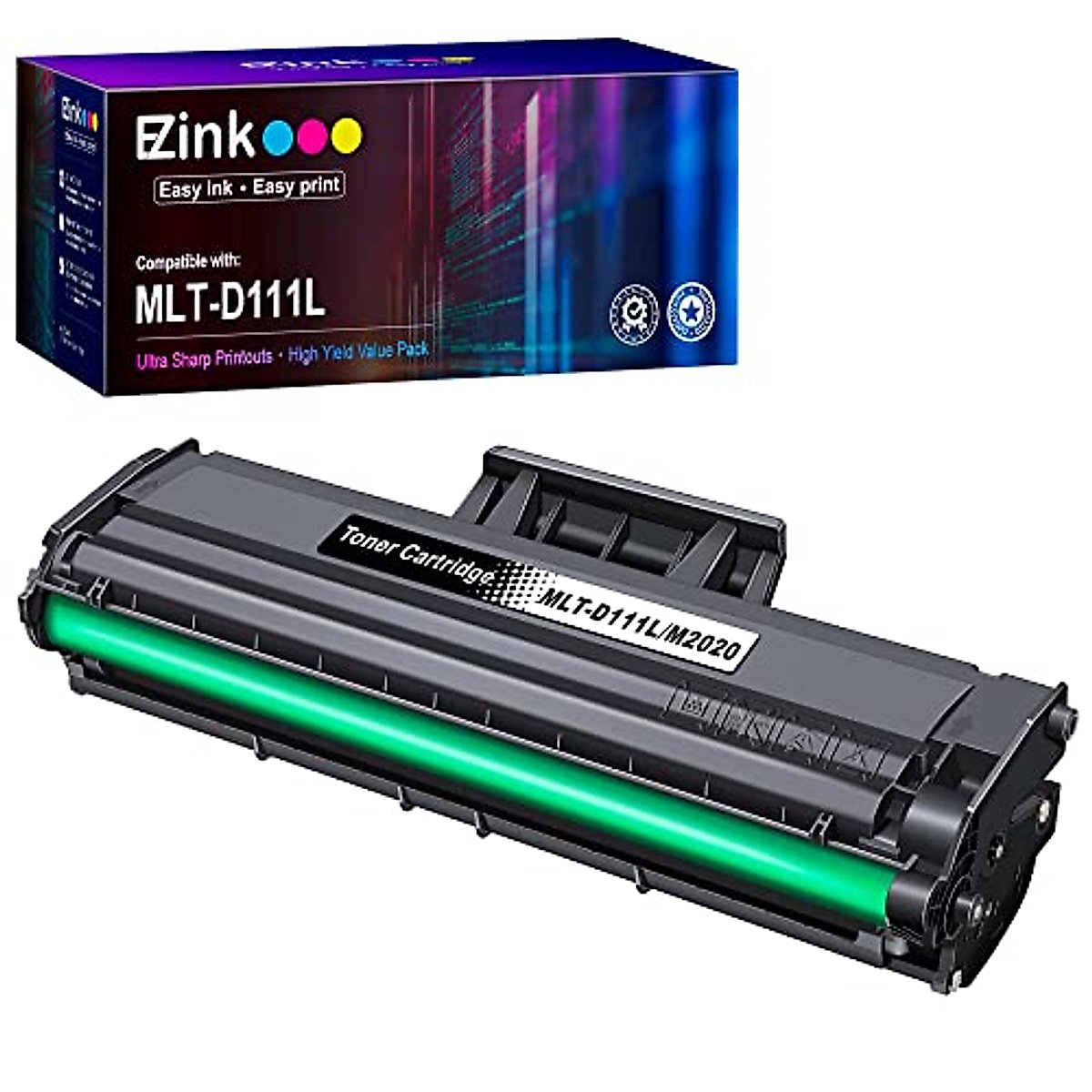 E-Z Ink (TM) Compatible Toner Cartridge Replacement for Samsung 111S 111L MLT-D111S MLT-D111L to use with Xpress SL-M2020W SL-M2024W Xpress SL-M2070W Xpress SL-M2070FW Printer (Black, 1 Pack)
