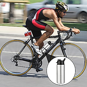 10 Pieces Aluminum Water Bottle 20 oz Leak Proof Aluminum Reusable Bottles Lightweight Portable Sports Water Bottle Bike Water Bottles Snap Lid Metal Water Bottle for Travel (Silver)