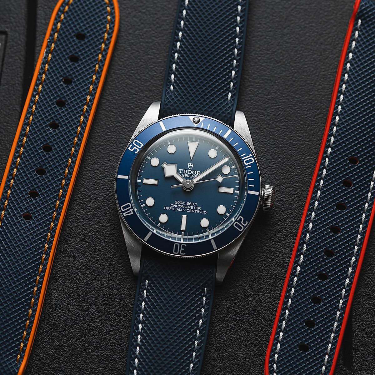 Strapseeker Theo Hybrid Nylon & FKM Rubber Performance Watch Band Replacement Watch Bands Quality Waterproof Watch Straps for Men & Women Deployment Clasp Pin Buckle Compatible with Most Watches