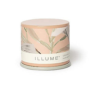 Illume Beautifully Done Essentials Coconut Milk Mango Demi Vanity Tin Scented Candle, 3 oz