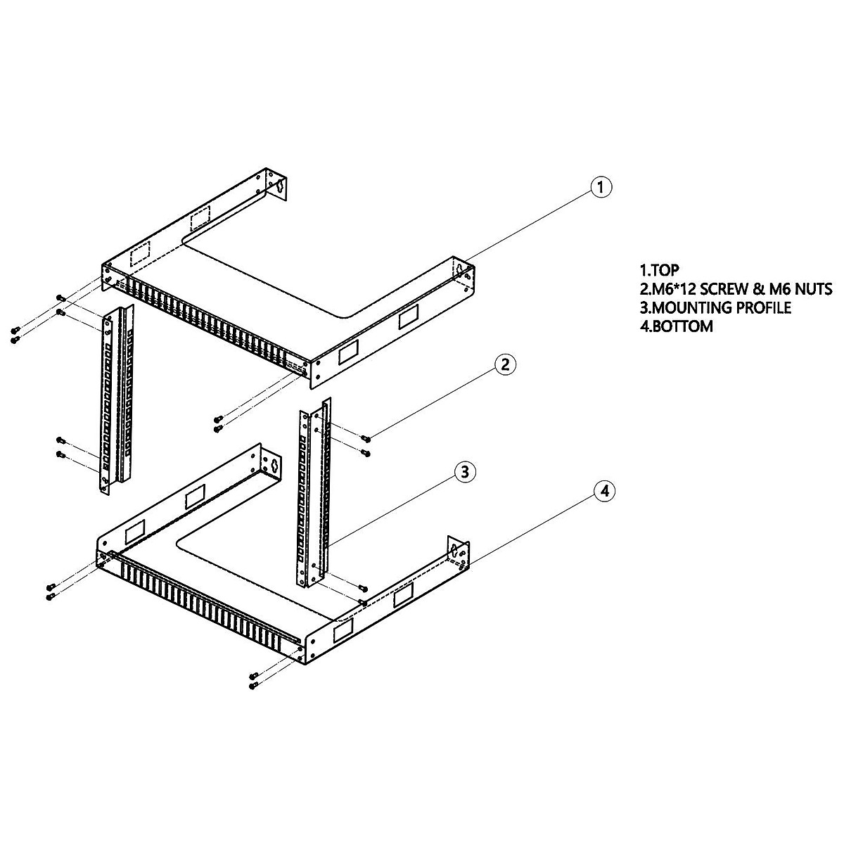 TECHTOO Wall Mount Rack Open Frame 19Inch Server Equipment Rack Heavy Duty Network Equipment Rack 13.7 Inch Deep - Black (09U)