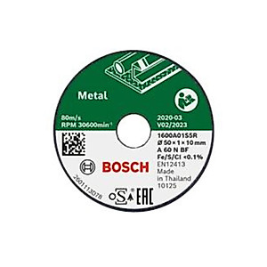 Bosch 1600A01S5Y 3 Cutting Discs (for Metal, Ø 50 mm, Accessories for Easy Cut & Grind)