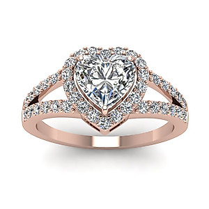 Heart Engagement Ring for Women,1.50 CT Moissanite Heart Cut Swirl Wedding Ring Bridal Band 10K 14K 18K Solid Gold Anniversary Bands with Engraved Name