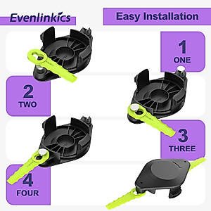 Evenlinkics Weed Eater Bladed Head,Compatible with Ryobi 18-Volt, 24-Volt, and 40-Volt Strimmers，Can Replace Ryobi ACFHRL2 Polycarbonate Bladed Trimmer Head.(1 Trimmer Head+10 Replacement Blades)