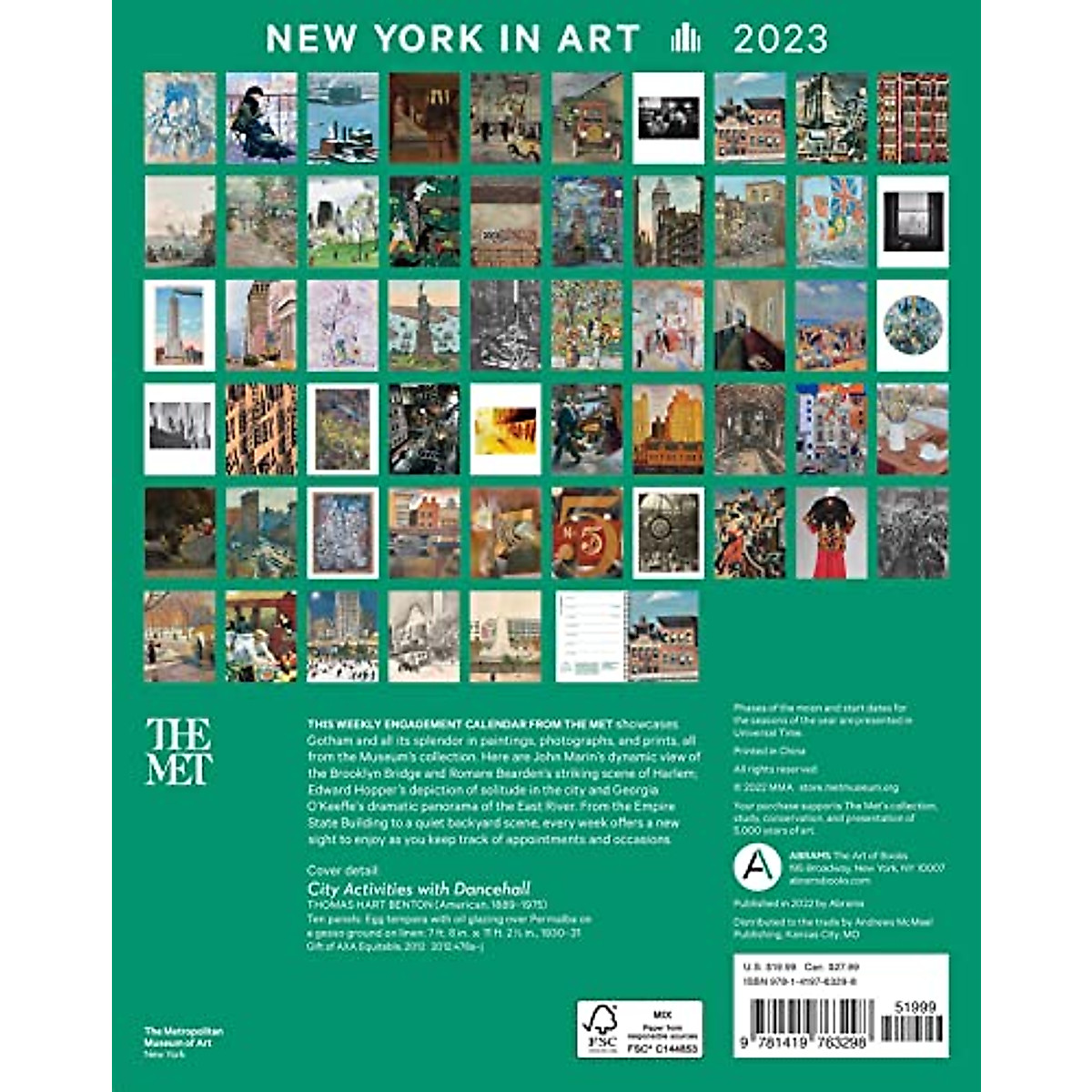 New York in Art 12-Month 2023 Engagement Calendar