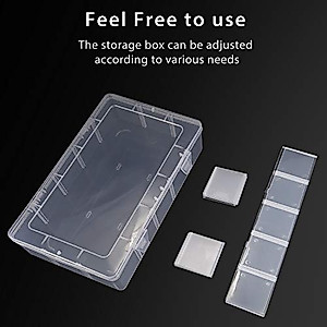 Umirokin 2 Pack 15 Grids Large Clear Plastic Organizer Box with Adjustment Dividers, Tackle Box Organizer, Compartment Organizer Containers for Bead Jewlery Rock Collection Washi Tapes Threads Screws.