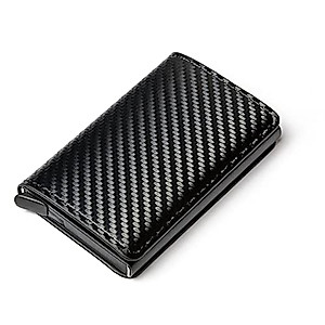 Little Dreams Products Wallet card RFID Card, Vaccine Card Holder Slim Carbon Fiber Credit Card Holder Wallets, Card Cases & Money Organizers (Black)