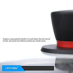 Square Glass Lid 12'', Clear Tempered Glass Vented Square Pan Lid, Replacement Cookware, Frying Pan Cover by IFITTING,1Pack, inner diamater 11.56'' outer diameter 12''