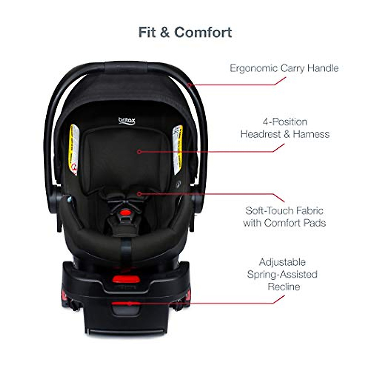 Britax B-Lively and B-Safe Gen2 Travel System, Eclipse Black SafeWash