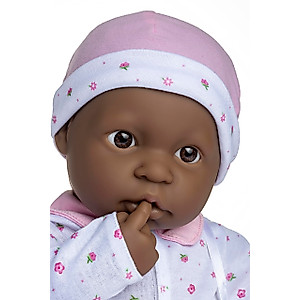 JC Toys - La Baby | African American 20-inch Large Soft Body Baby Doll | Washable | Removable Pink Outfit w/ Hat and Pacifier | For Children 2 Years +